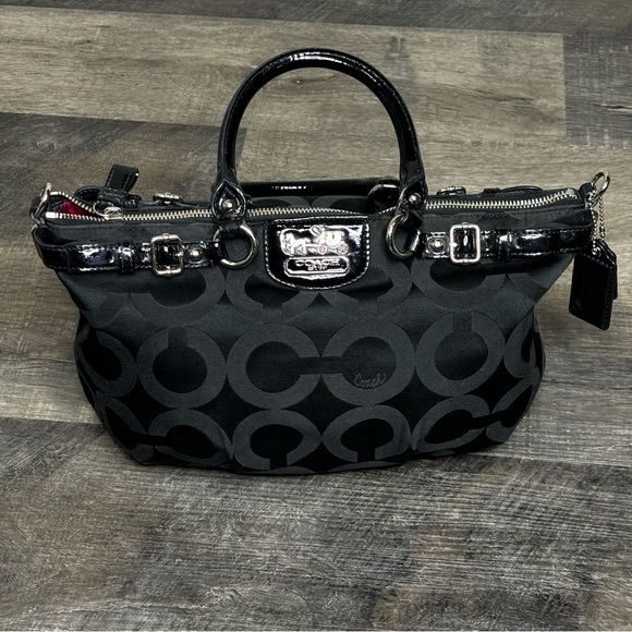 Coach | Bags | Coach Madison Op Art Sateen Satchel 865 Preloved ...